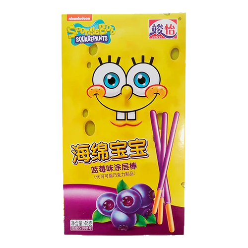 Spongebob Coated Stick Blueberry (36x21g) – Scalable Rockets GmbH
